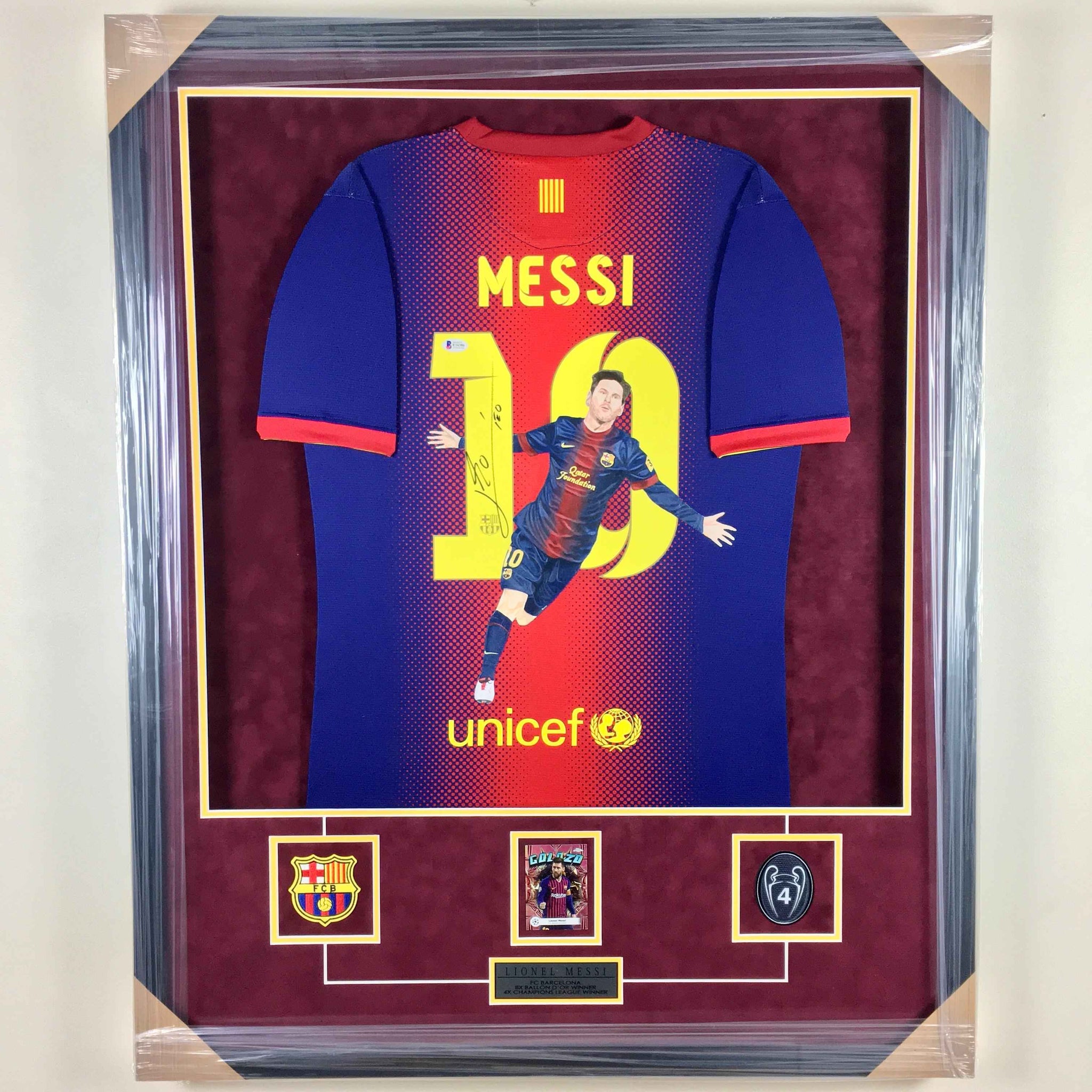 Lionel Messi Signed Jersey Framed