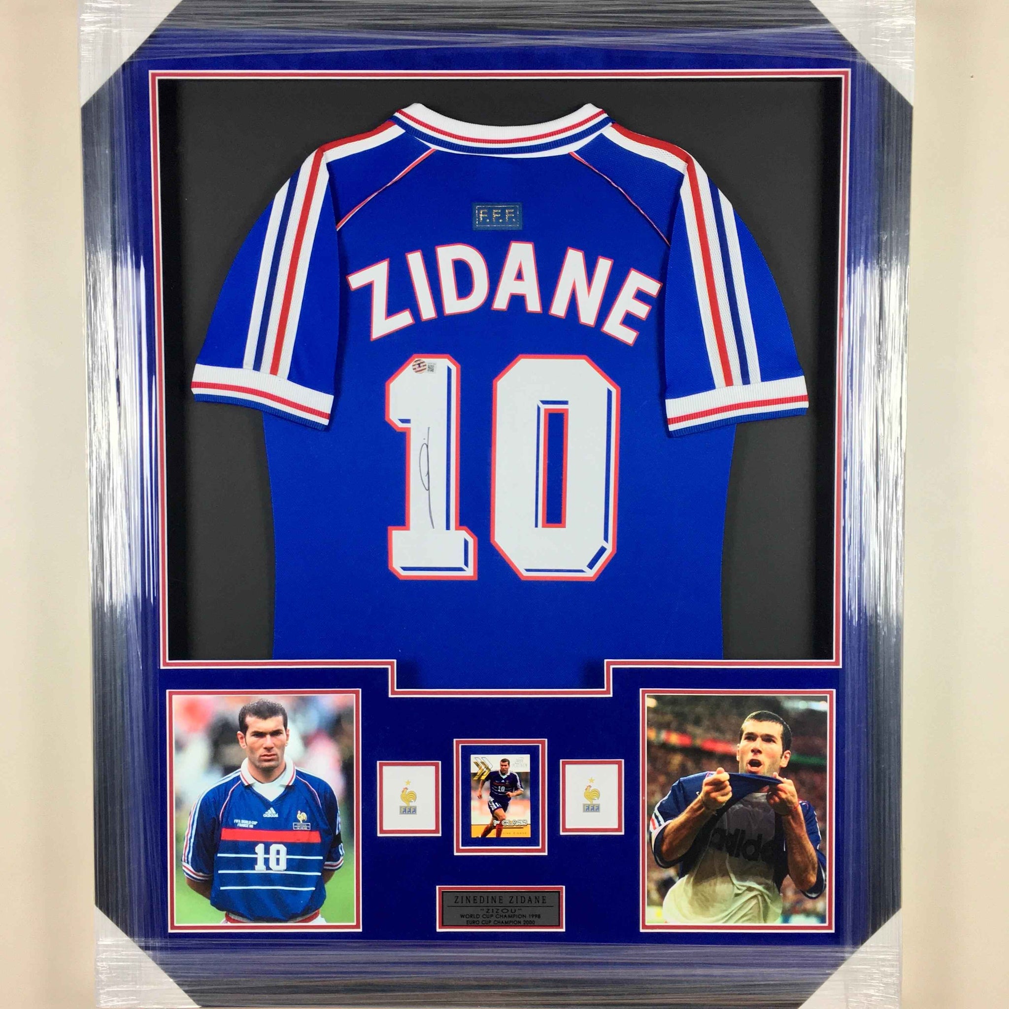 Zinedine Zidane Signed Jersey Framed